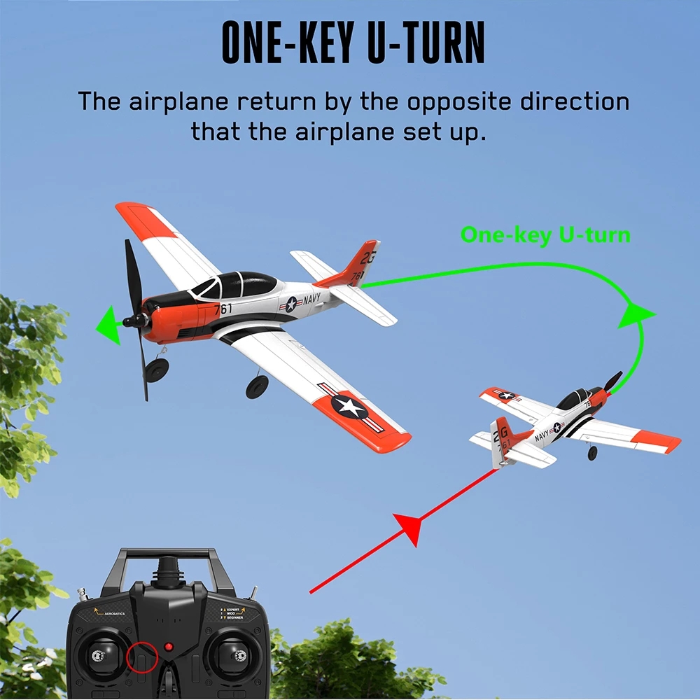 Eachine Mini T-28 Trojan EPP 400mm Wingspan 2.4G 6-Axis Gyro RC ...